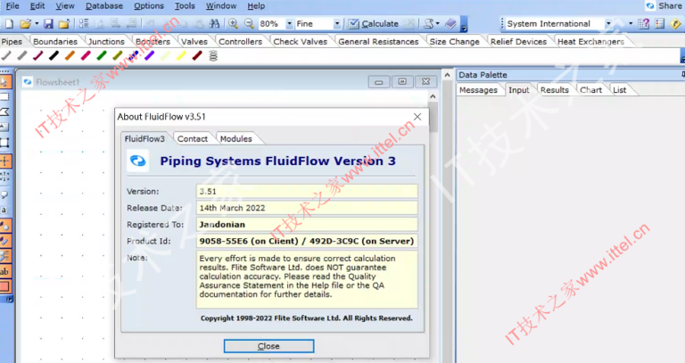 管道设计软件 Piping Systems FluidFlow v3.51安装激活教程