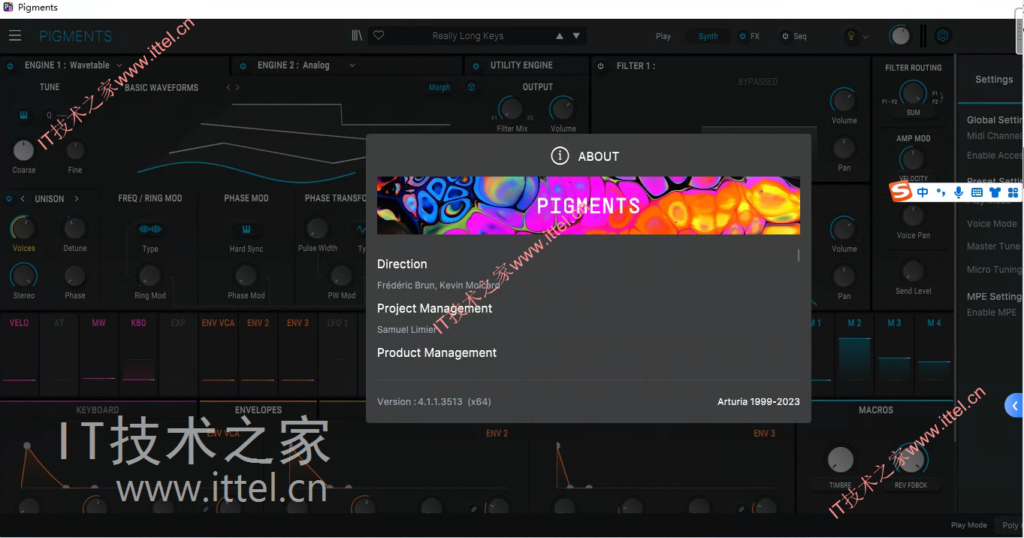 声音合成器 Arturia Pigments v4.1.1 VR 直装版