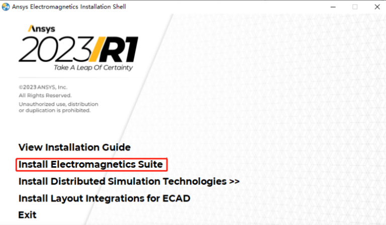 ANSYS Electronics Suite 2023 R1 详细图文安装激活教程