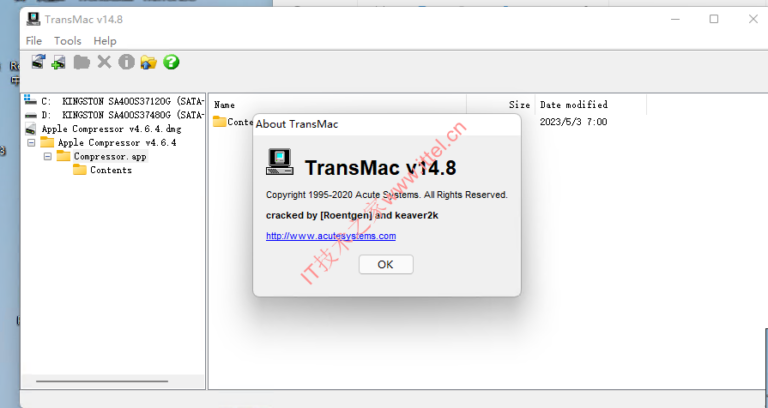 DMG硬盘读取工具Acute Systems TransMac v14.8安装教程（附注册机）