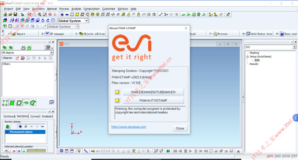 钣金成型仿真软件 ESI PAM-STAMP 2022.0 安装激活教程（许可完整可用版）