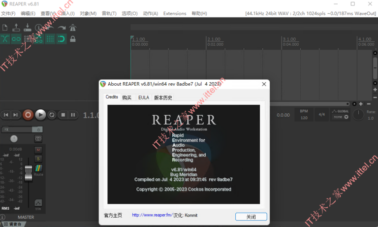 数字音频工作站 Cockos REAPER v6.81 中文绿色便携版