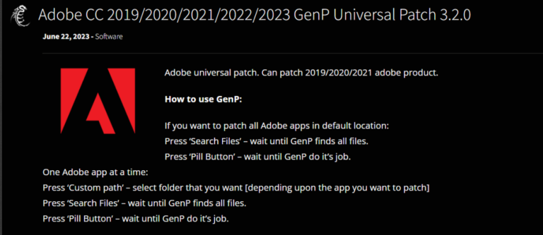 Adobe creative Cloud & Adobe GenP，一键下载激活Adobe 2019-2025全家桶