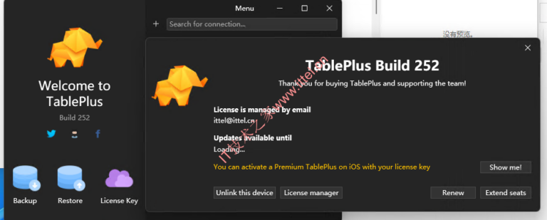 数据库管理工具 TablePlus 5.6.9 许可完整版