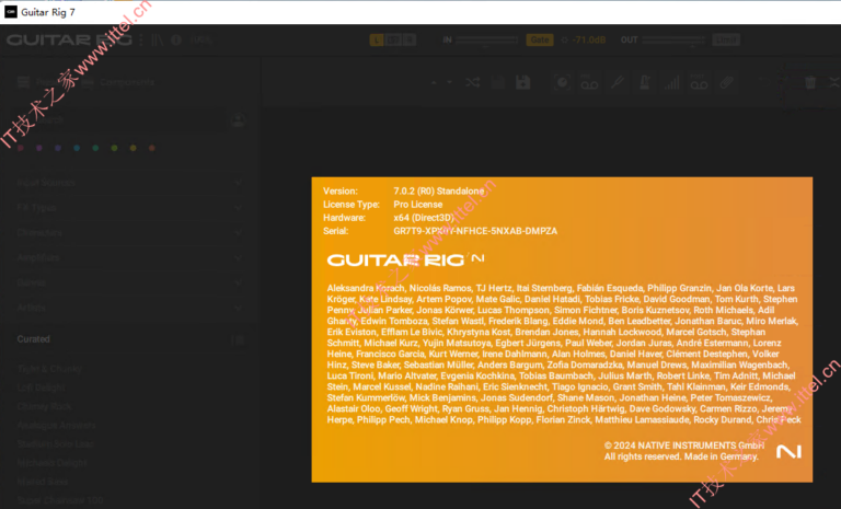 Native Instruments Guitar Rig 7 Pro v7.0.2 安装激活教程