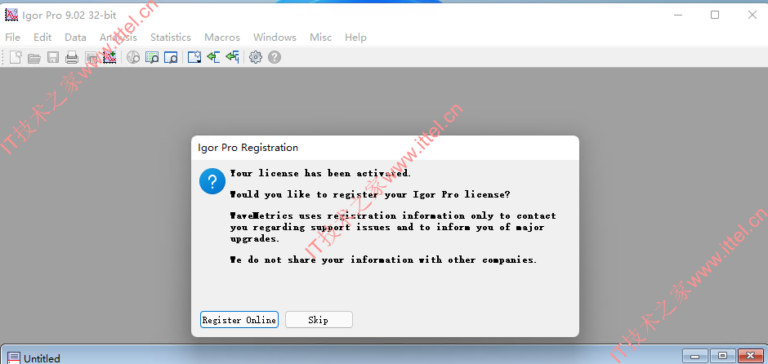 WaveMetrics Igor Pro 9.0.2安装教程