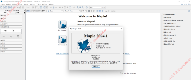 Maplesoft Maple 2024.1 中文版+安装教程