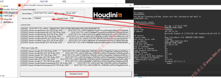 SideFX Houdini FX 20.5.278安装教程+注册机