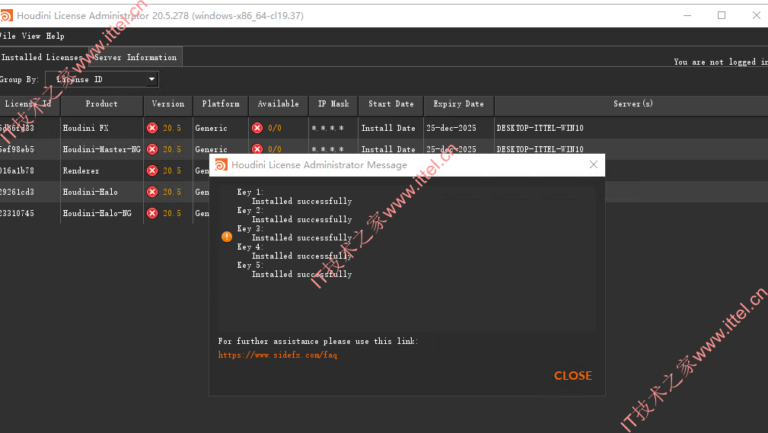 SideFX Houdini FX 20.5.278安装教程+注册机