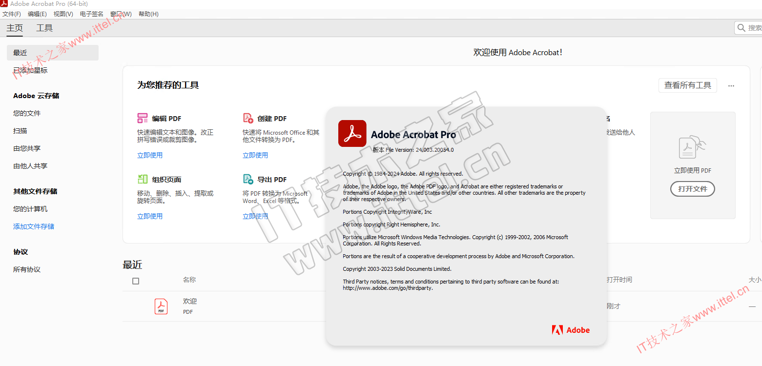 Adobe Acrobat Pro DC 2024.003.20054 中文绿色便携版
