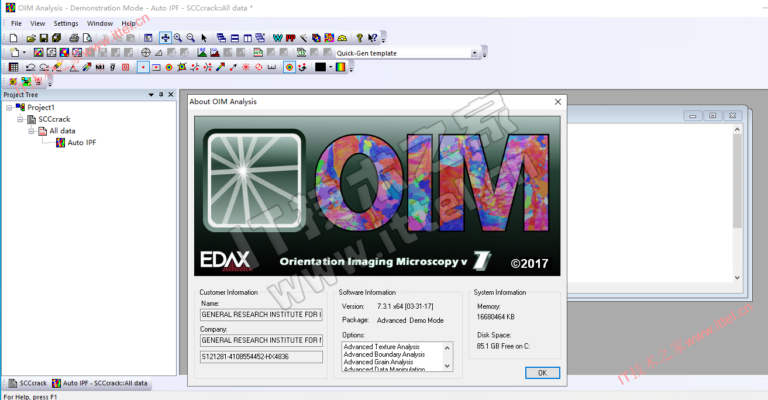 Orientation Imaging Microscopy 7.3 一键直装版|TSL OIM 7.3